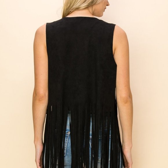 Vocal | Jackets & Coats | New Vocal Suede Fringe Vest Western Woodstock Hippie Smxl Black3colors ...